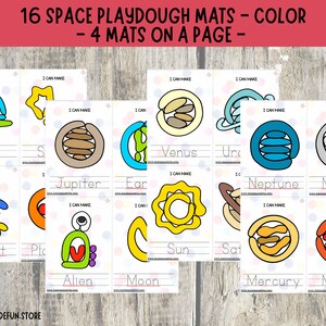 Space Play Dough Mats, Solar System Play Doh Activity, Astronomy ...
