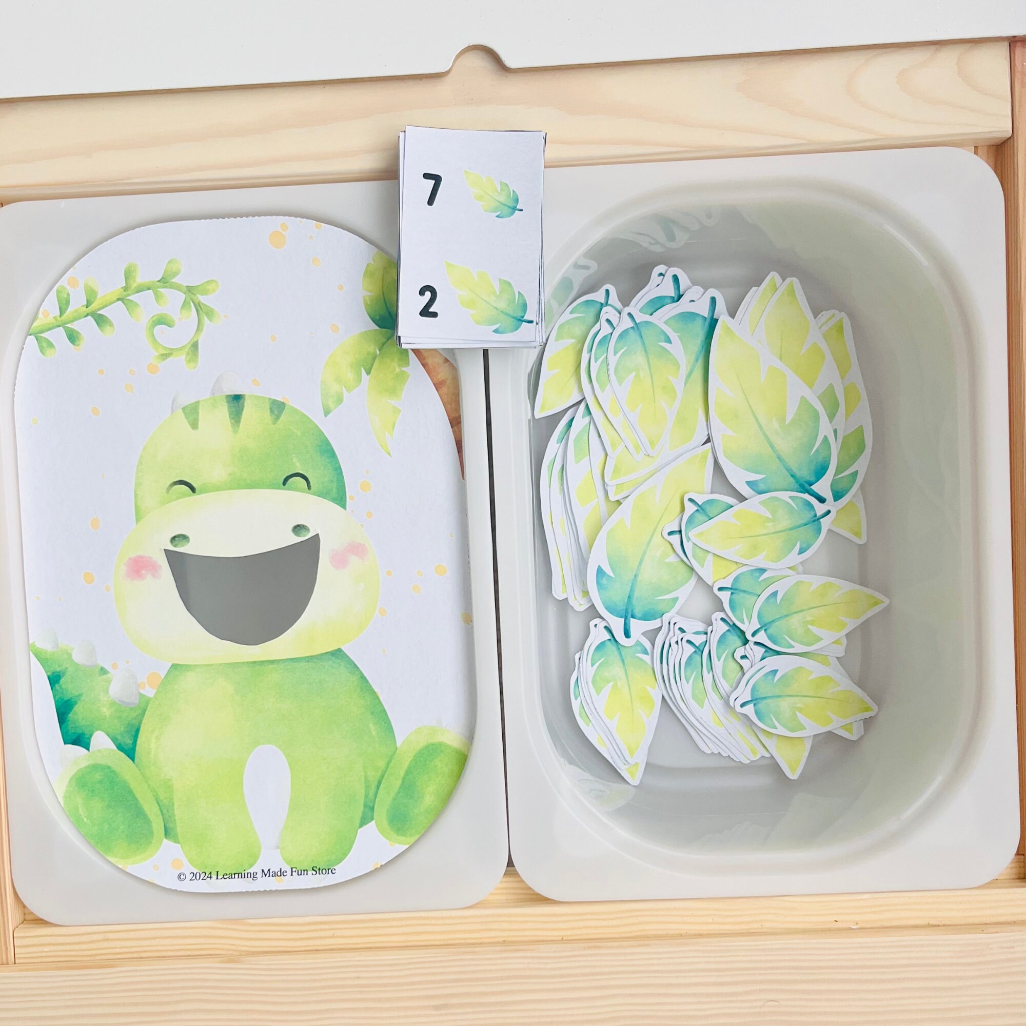 Feed Dino Count by Size, Printable Flisat Insert, Trofast Insert ...