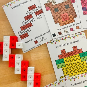 Christmas Snap Cubes Mats: Preschool Math Game (digital Download) - Etsy
