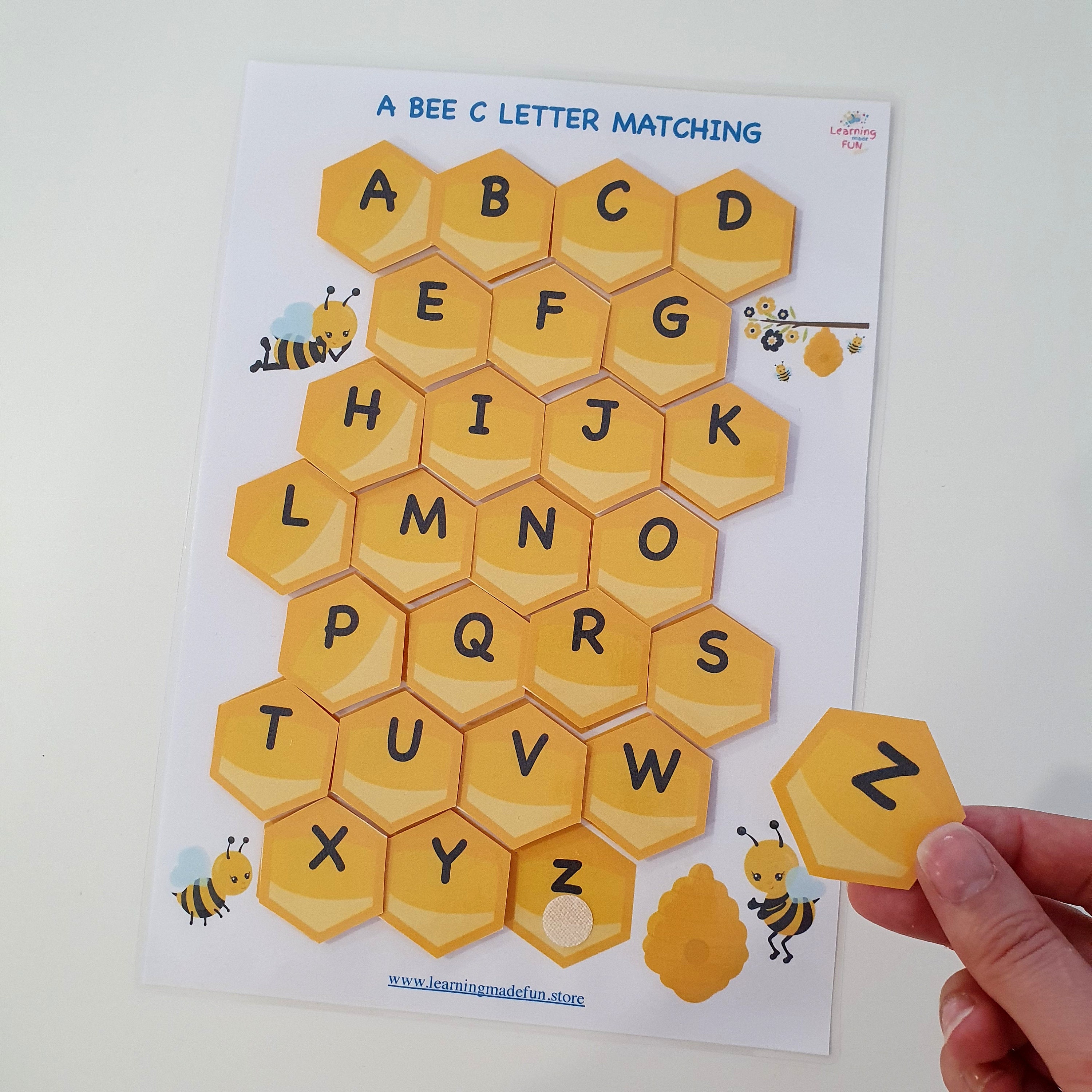 ABC Matching Game Letter Matching Alphabet Uppercase and - Etsy