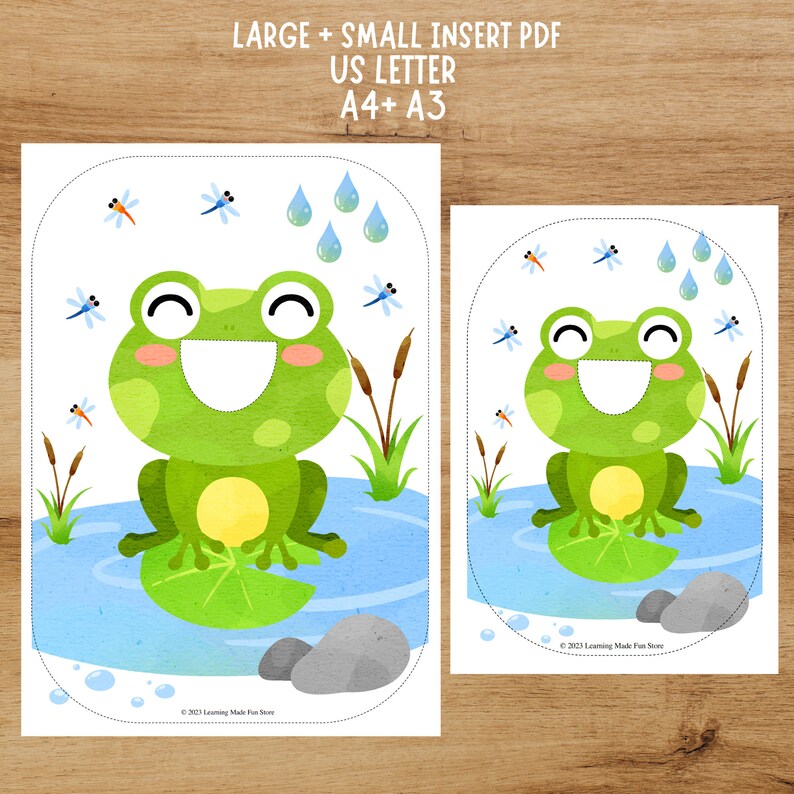 Feed the Frog Counting Flisat Insert, Pond Activity (printable) - Etsy