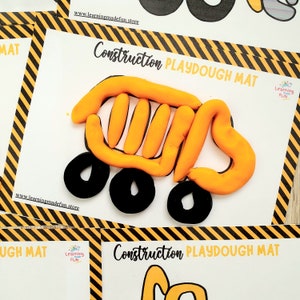 Construction Play Dough Mats, Printable Play Doh Toddler Activities ...