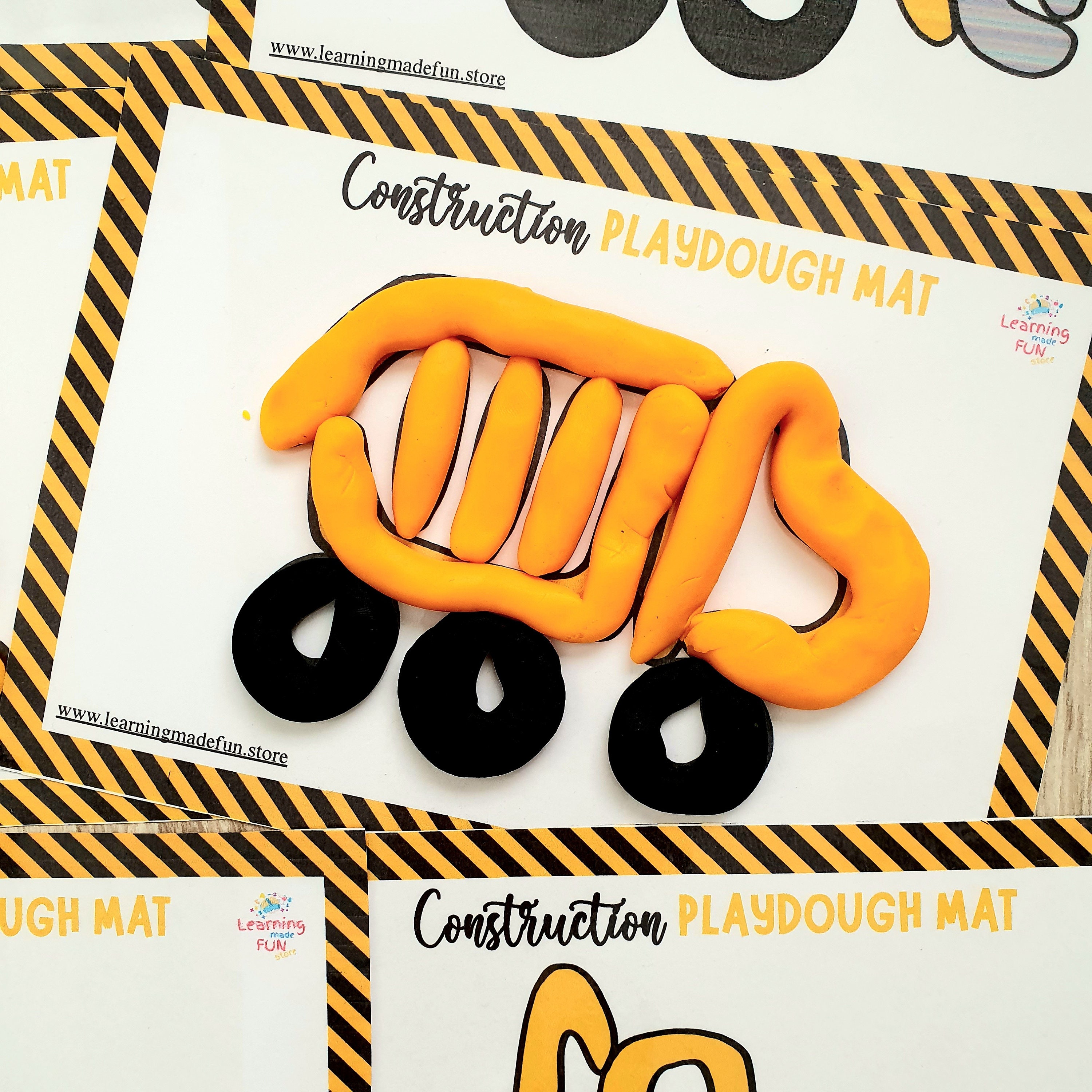 Construction Play Dough Mats Printable Play Doh Toddler - Etsy Australia