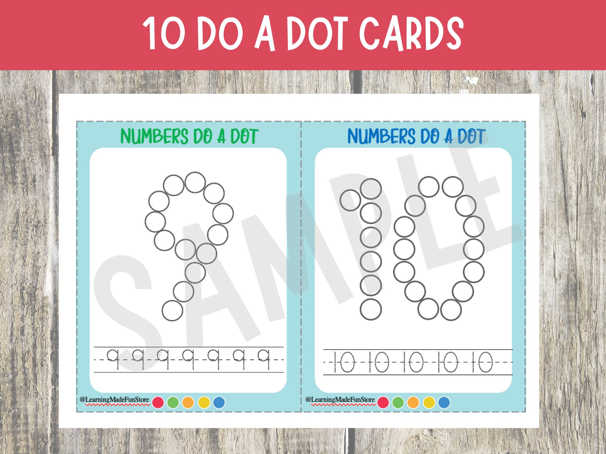 Numbers Do a Dot Activity: Preschool Tracing Cards (digital Download ...