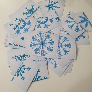 Winter Matching Game for Kids, Snowflakes Matching Activity, Winter ...