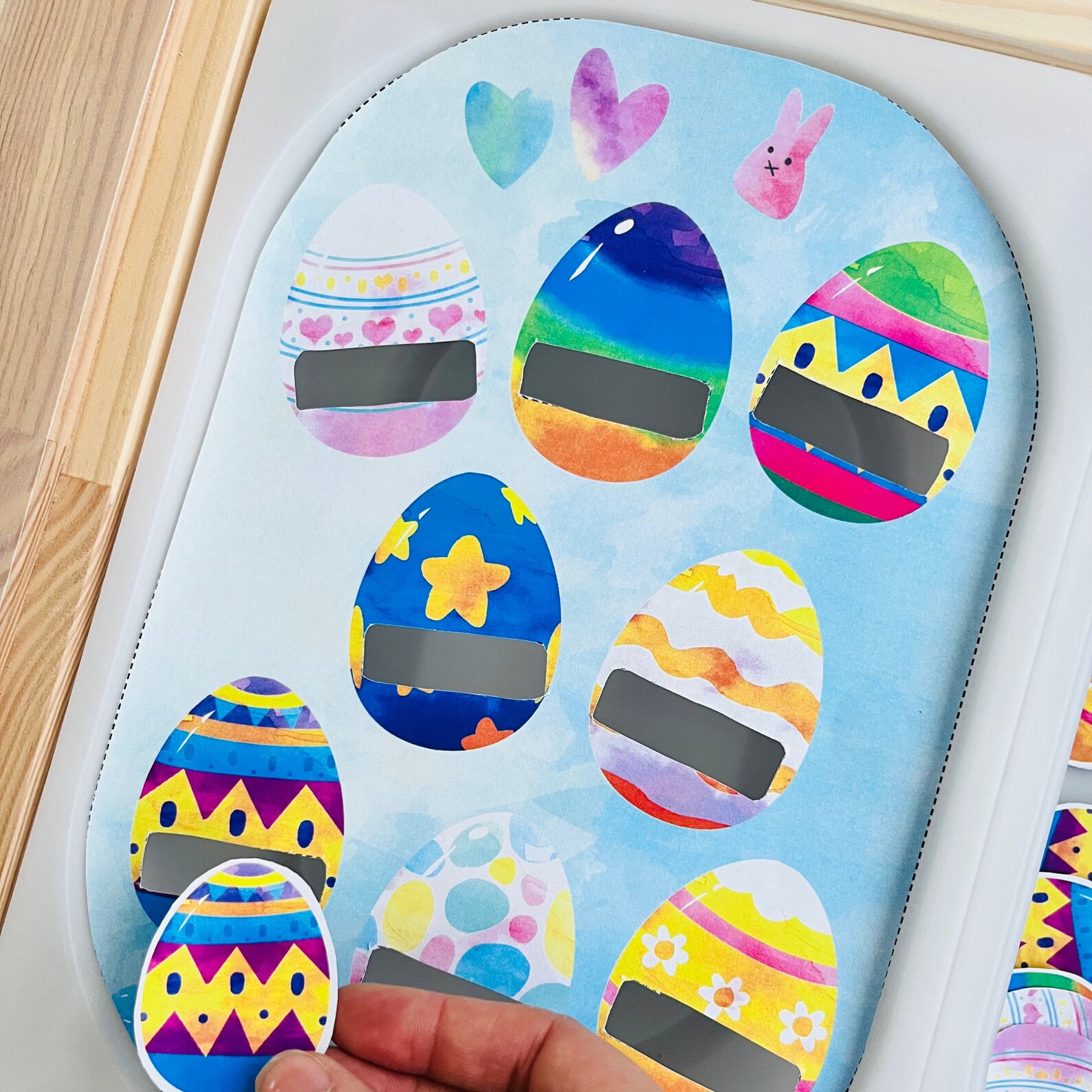 Easter Egg Pattern Sorting Flisat Insert, Toddler Preschool (printable ...