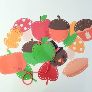 Autumn Printable Lacing Cards, Toddler Fine Motor Skill Activity ...