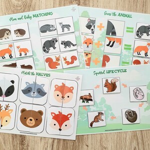 Forest Animals Busy Book, Woodland Learning Binder, Preschool Busy Book ...