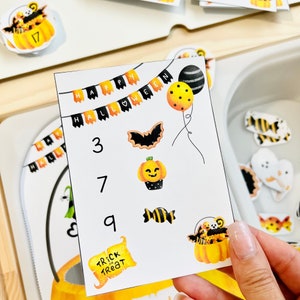 Halloween Counting Flisat Insert, Trofast Insert, Flisat Printable ...