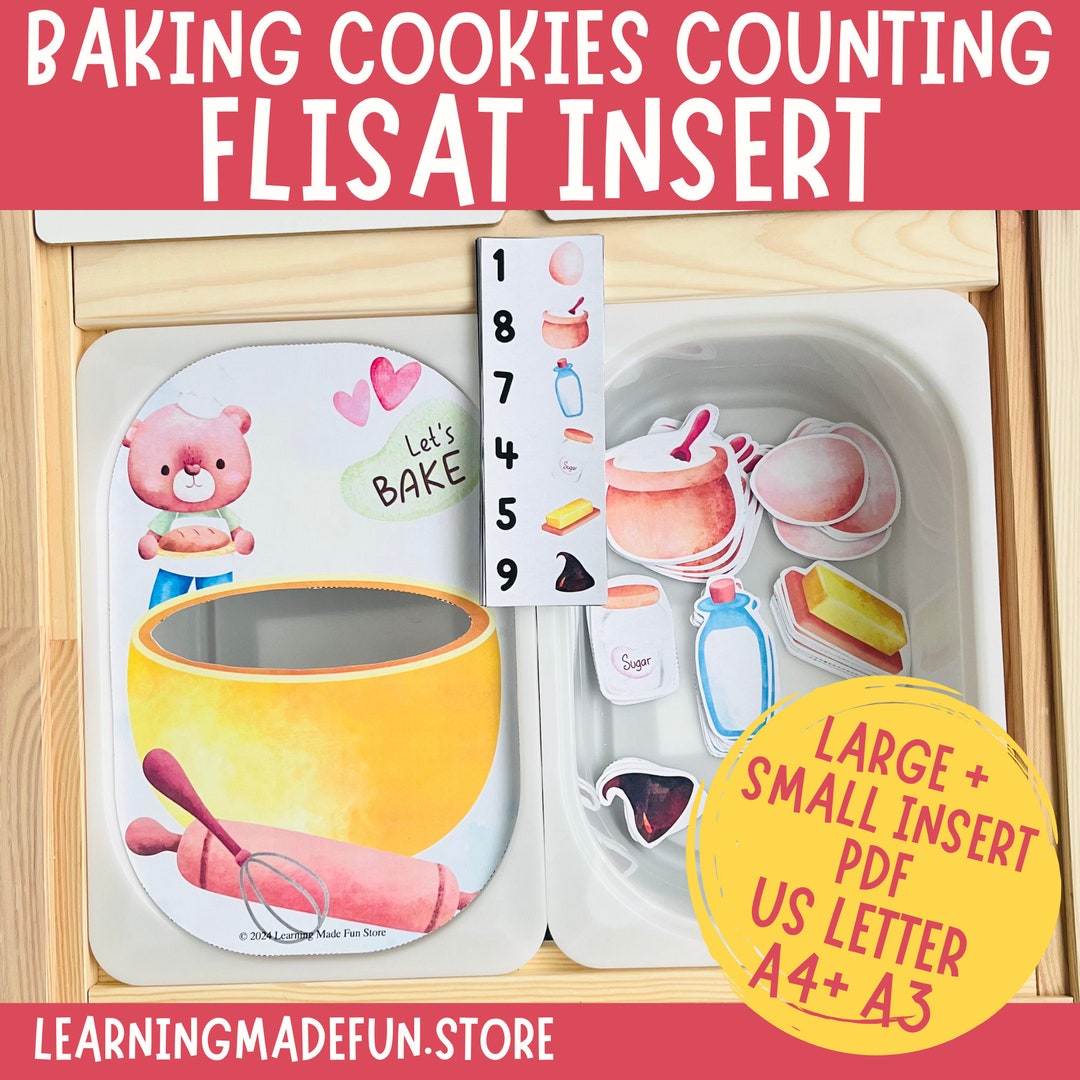Baking Cookies Counting, Printable Flisat Insert, Trofast Insert ...