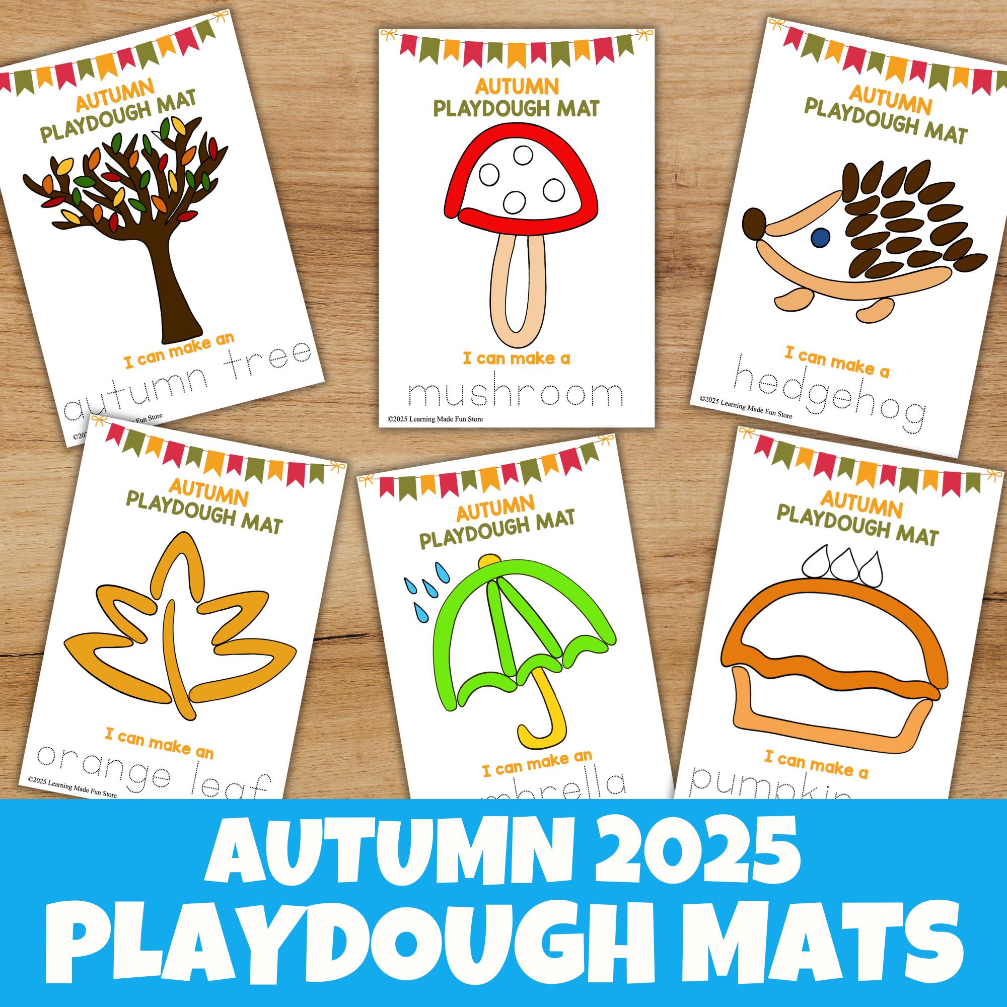Autumn Playdough Mats Printable | Fall Fine Motor Activity for ...