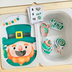 Saint Patrick Count Flisat Insert, Patrick Counting Activity, Printable ...