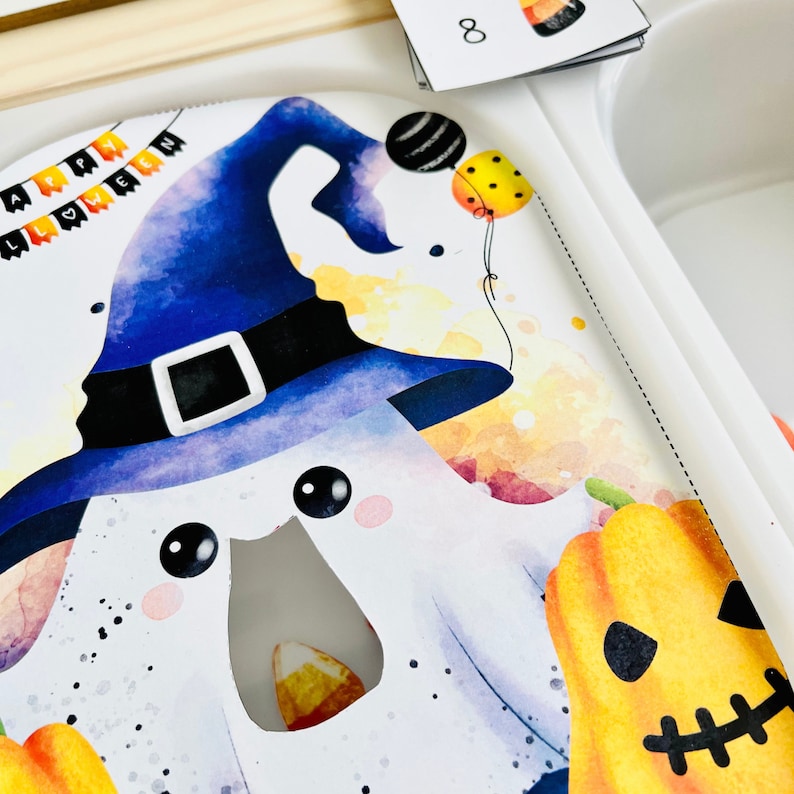 Halloween Flisat Insert, Feed the Ghost, Preschool Counting (digital ...