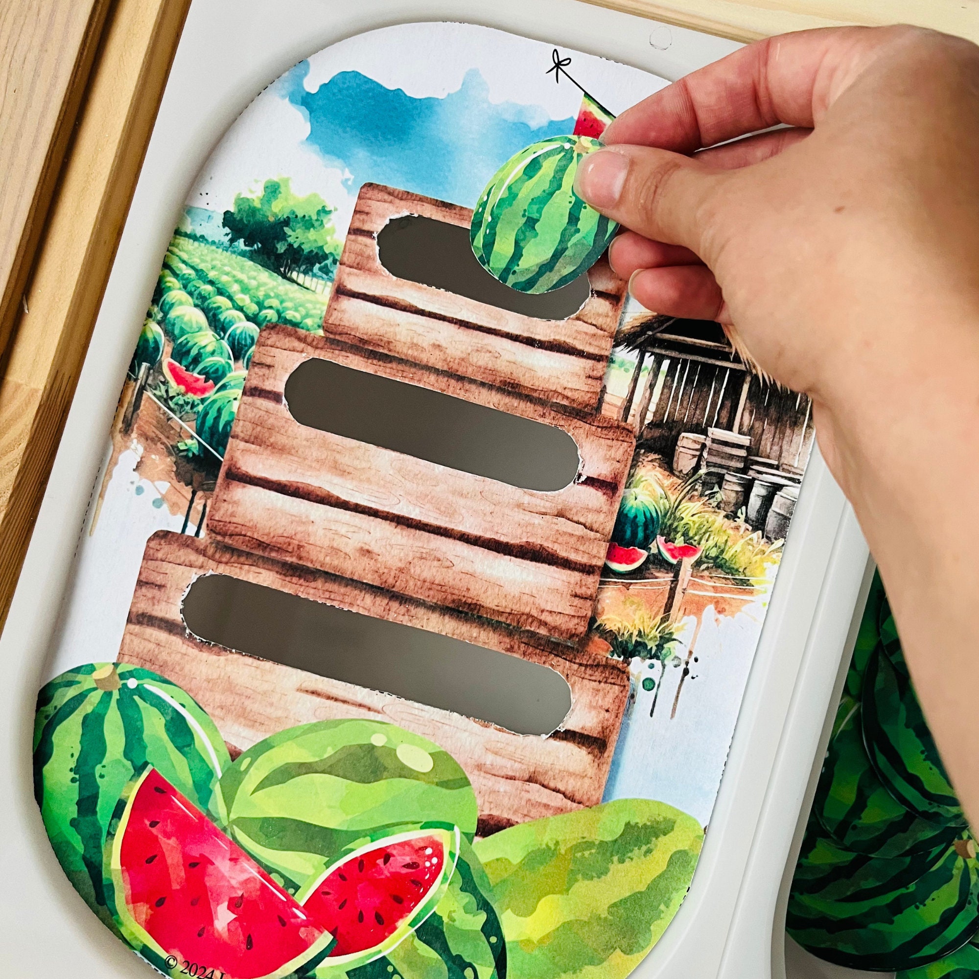 Watermelon Size Sorting, Printable Flisat Insert, Trofast Insert ...