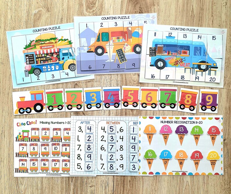 Pre-k Math Learning Bundle: 90 Pages, Preschool Curriculum (PDF ...