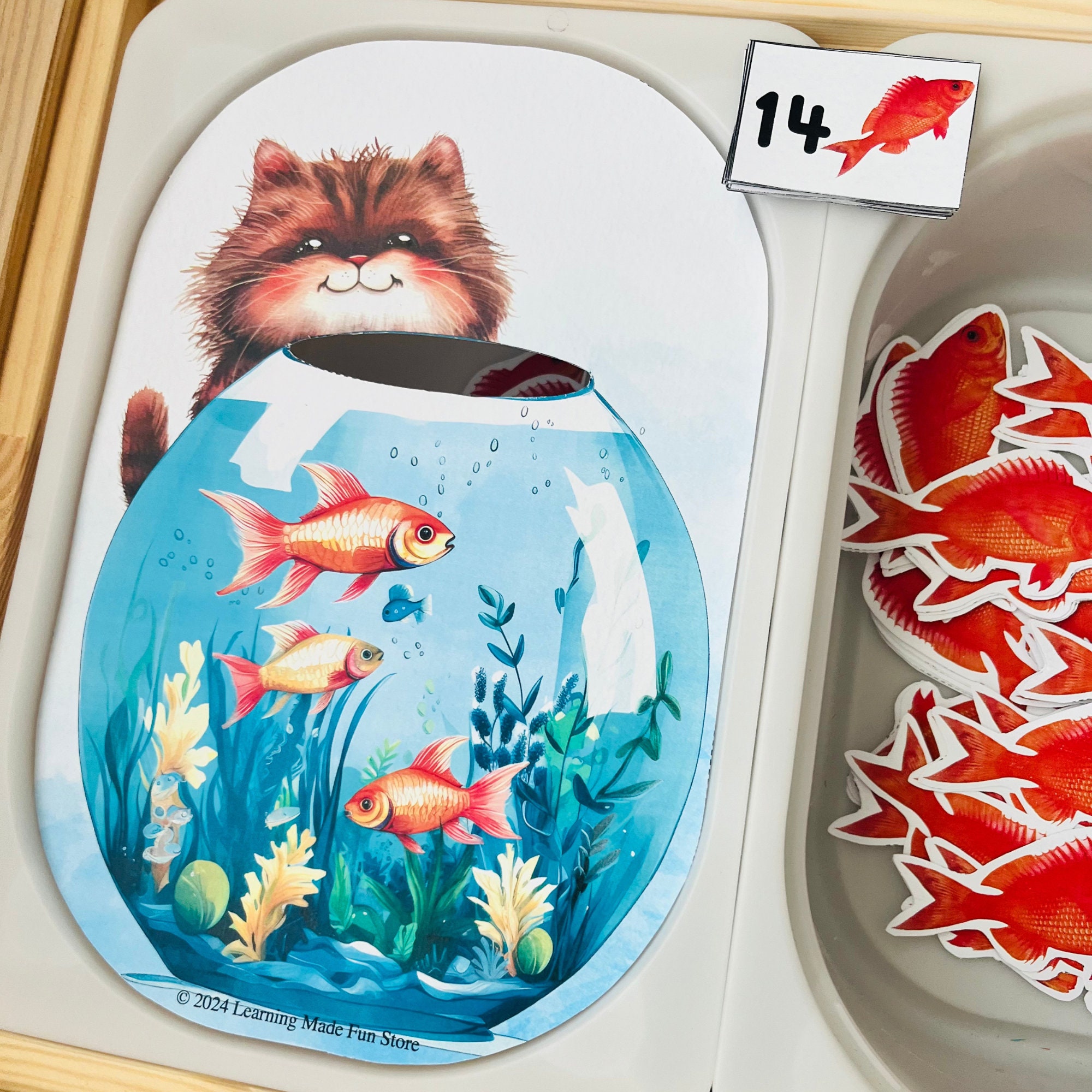 Fish Tank Counting to 20, Printable Flisat Insert, Trofast Insert ...