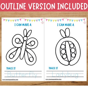 SPRING Play Dough Mats, Printable Play Doh Toddler Activitiy, Spring ...