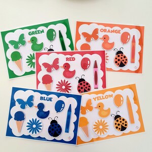 Color Matching Activities, Color Sorting, Toddler Busy Book, Printable ...