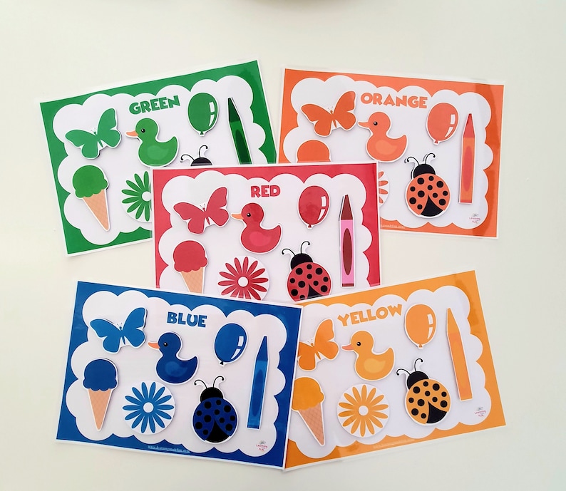 Color Matching Activities Color Sorting Toddler Busy Book - Etsy