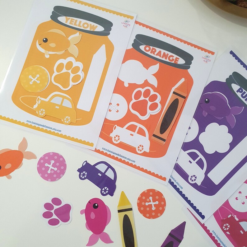 Color Sorting Busy Book: Toddler Learning Activity (PDF) - Etsy