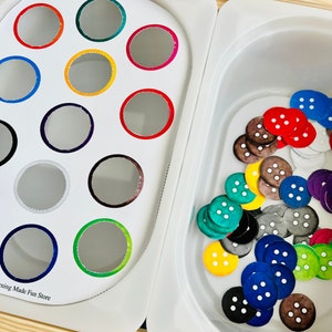 Matching Colors Printable Flisat Insert, Trofast Insert, Preschool ...