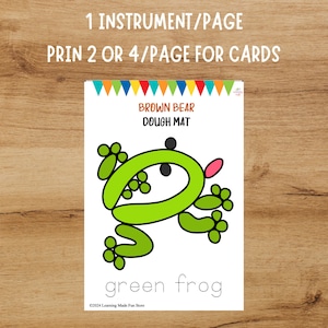 Brown Bear Play Dough Mats, Printable Play Doh Toddler Activity, Bugs ...