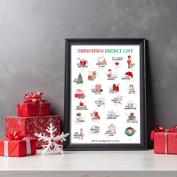 Christmas Bucket List for Kids Printable | Holiday Activity Checklist ...