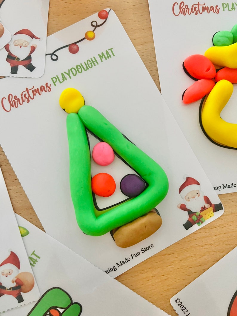 Christmas Play Dough Mats: Montessori Toddler Activities (PDF) - Etsy