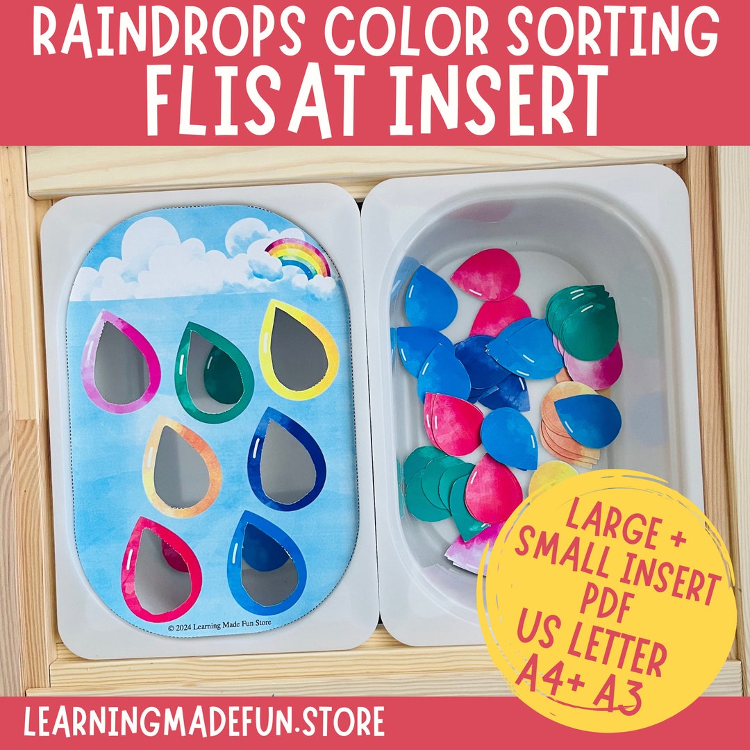 Raindrops Sort by Color, Flisat Insert, Trofast Insert, Flisat ...