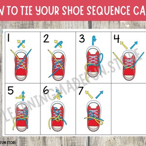Shoe Tying Practice for Kids, Fine Motor Skills, Preschool Printables ...