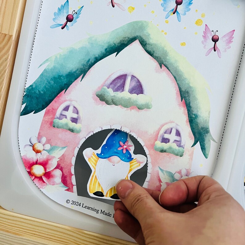 Spring Gnomes Counting, Printable Flisat Insert, Trofast Insert ...