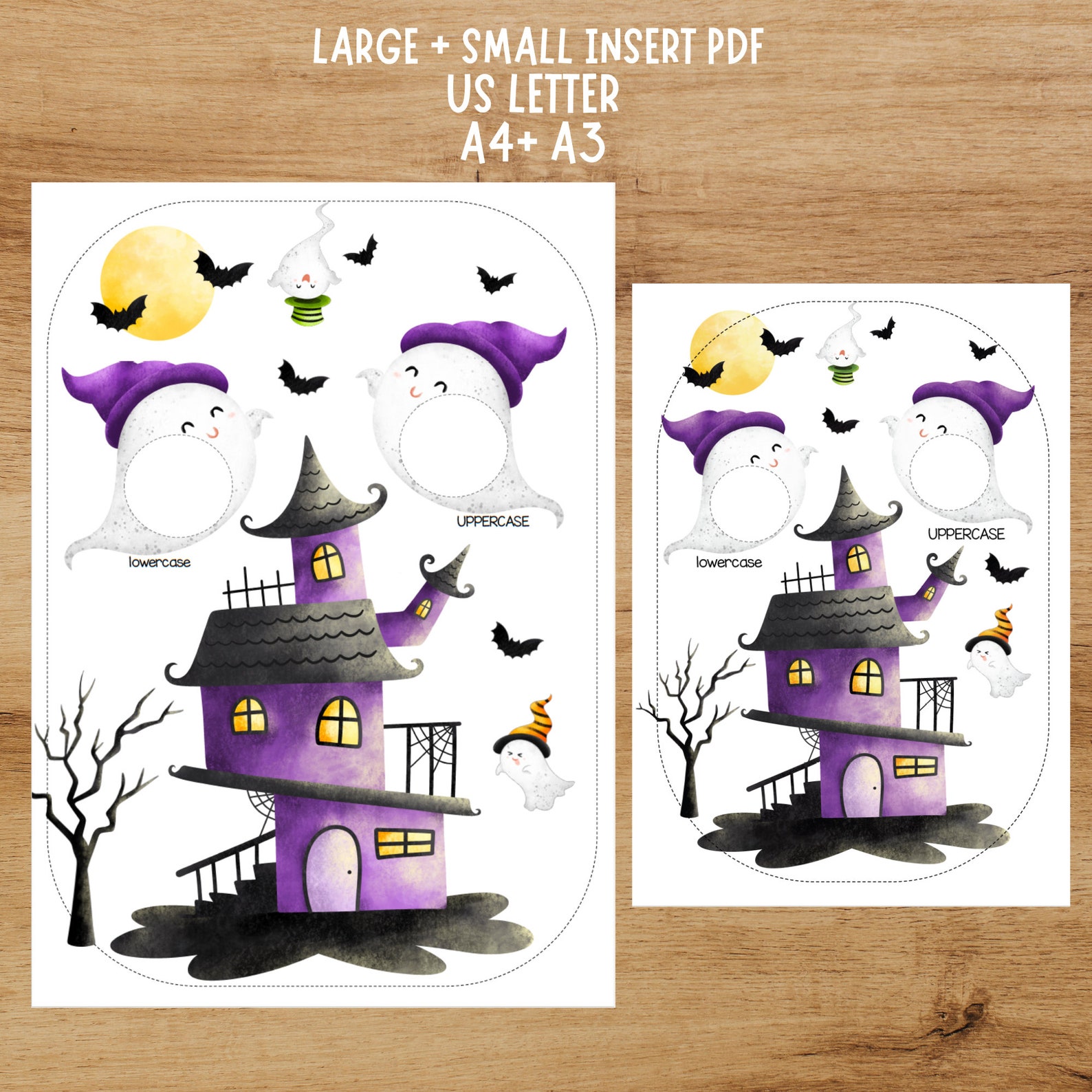 Halloween Letter Sorting Flisat Insert, Spooky Preschool Printable (PDF ...