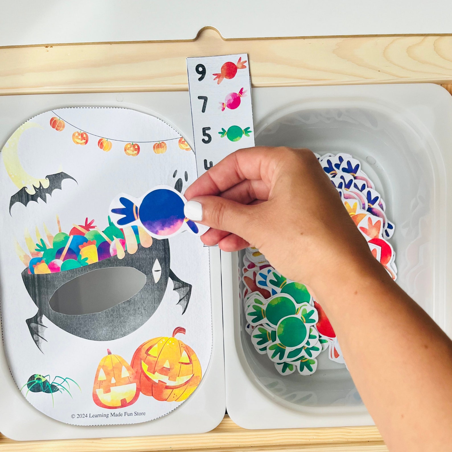 Halloween Candy Count Flisat Insert, Preschool Printable (digital ...