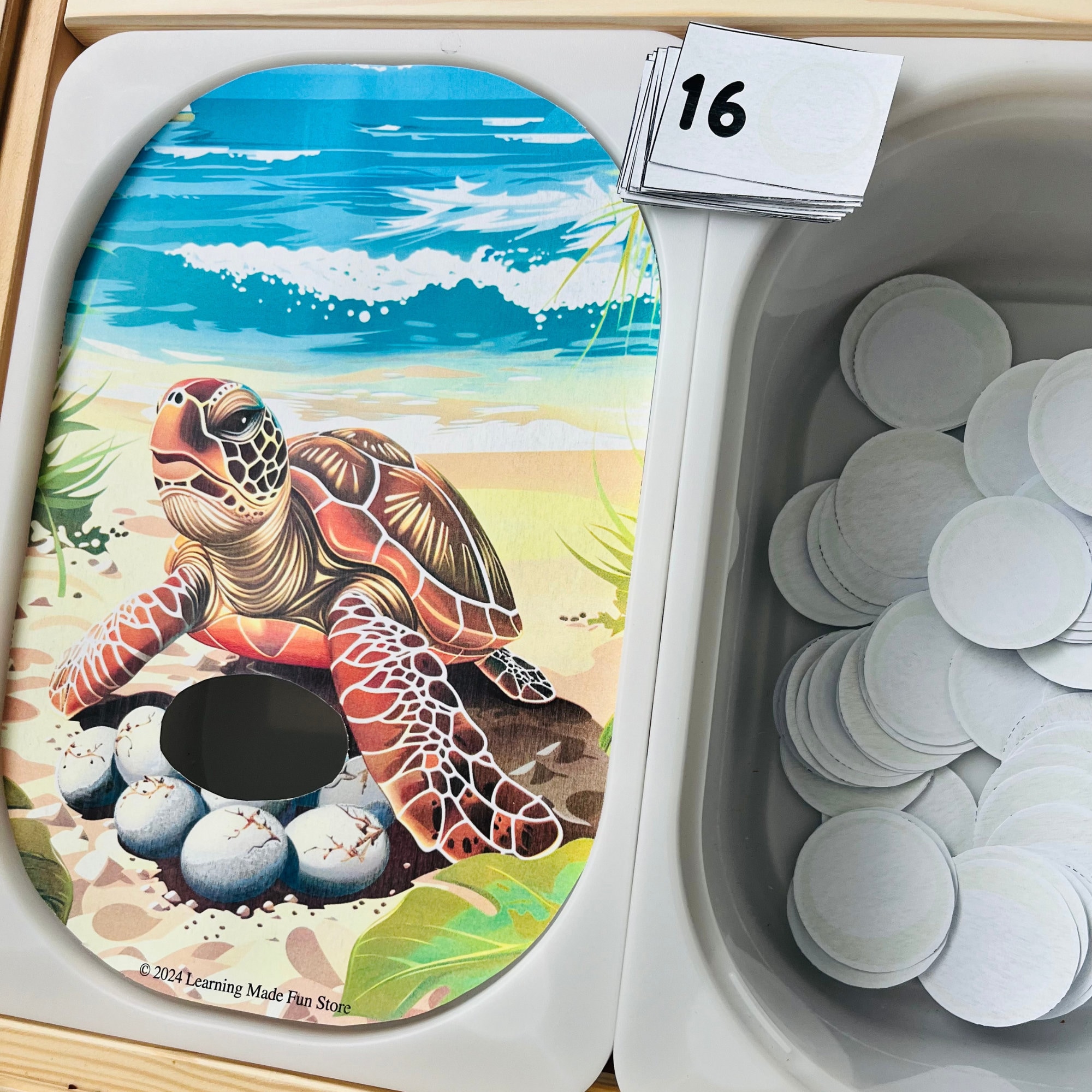 Sea Turtle Eggs Counting to 20, Printable Flisat Insert, Trofast Insert ...