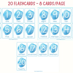 Montessori Numbers Cards, Counting Practice Flash Cards, Flash Cards ...