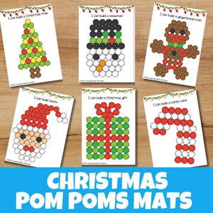 Christmas Pom Poms Mats | Preschool & Kindergarten Math Centers ...