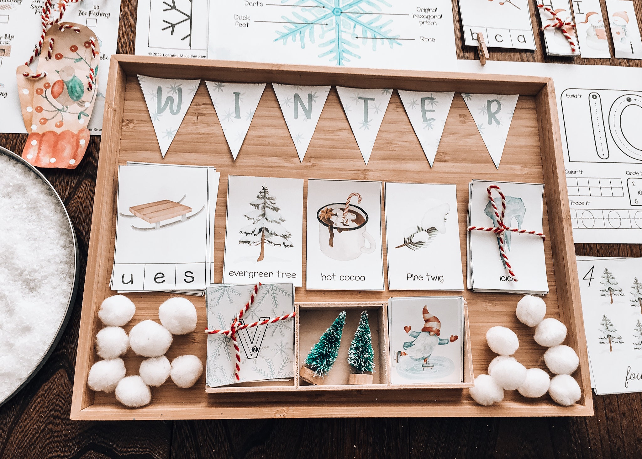 Winter Unit Study, Printable Activities, Preschool Centers (PDF) - Etsy