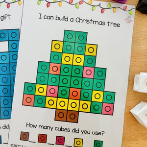 Christmas Snap Cubes Mats: Preschool Math Game (digital Download) - Etsy