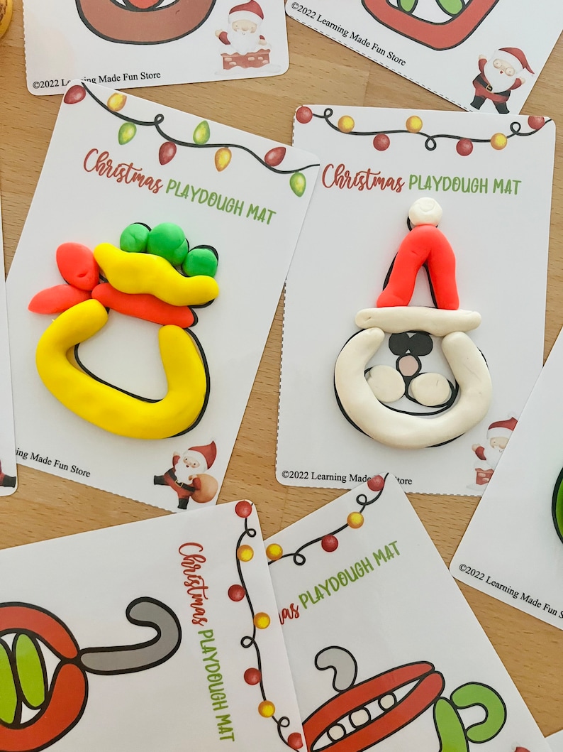 Christmas Play Dough Mats: Montessori Toddler Activities (PDF) - Etsy