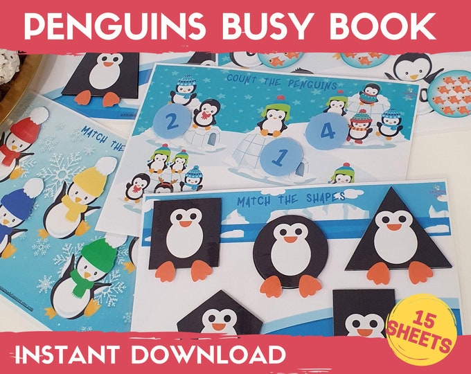 Arctic Animals Toddler Busy Book Printable, Learning Binder ...