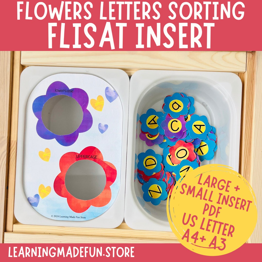 Flowers Letters Sorting Flisat Insert: Preschool Literacy (PDF) - Etsy