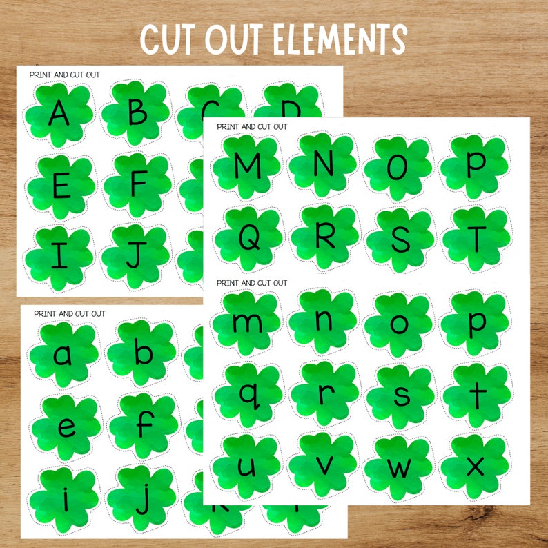 St Patrick's Day Letter Sorting Flisat Insert (digital Download) - Etsy
