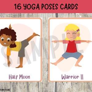 Kids Yoga Cards, Children’s Yoga Pose, Brain Breaks Flash Cards ...