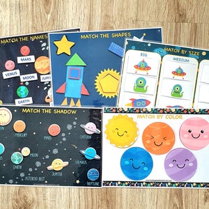 Solar System Busy Book: Preschool Learning Activities (PDF Pattern) - Etsy