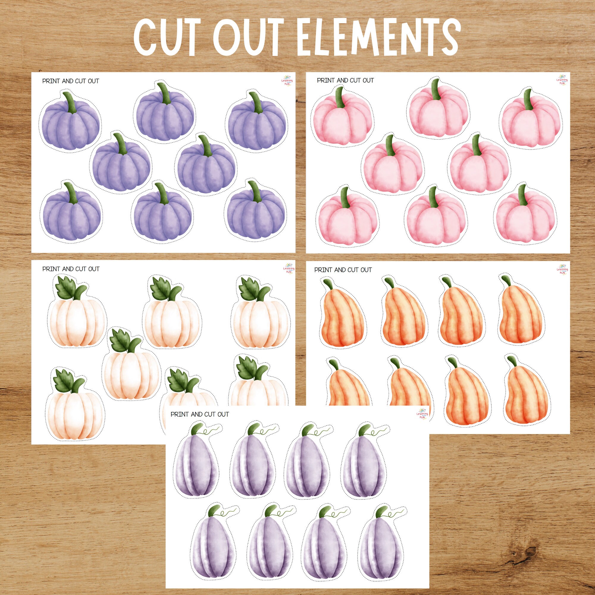 Pumpkins Counting Flisat Insert: Preschool Fall Sensory Play (digital ...