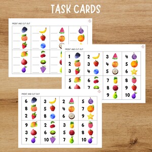 Make a Smoothie Counting, Printable Flisat Insert, Trofast Insert ...