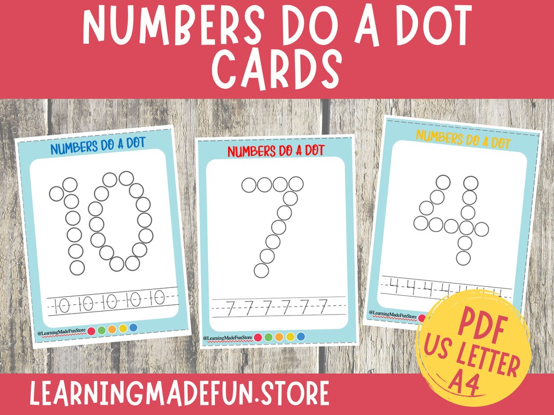 Dot the Numbers Activity, Preschool Numbers Do A Dots Worksheets ...