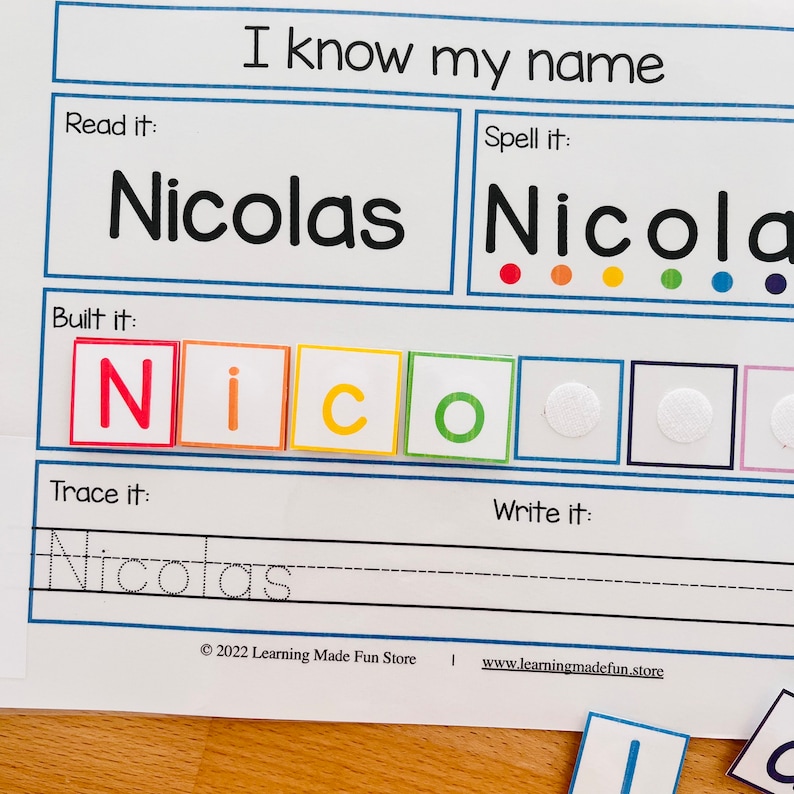 Personalized Name Tracing Worksheet: Spell & Write Activity (PDF) - Etsy