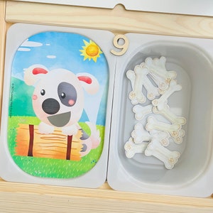 Feed the Dog Flisat Insert, Counting Activity (digital Download) - Etsy