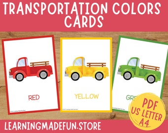 Colors Flashcards, Montessori Flashcards, Learning Colors, Preschool ...